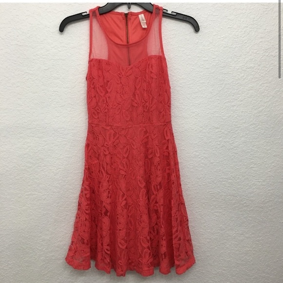 Xhilaration | Dresses | Salmon Colored Lace Dress | Poshmark